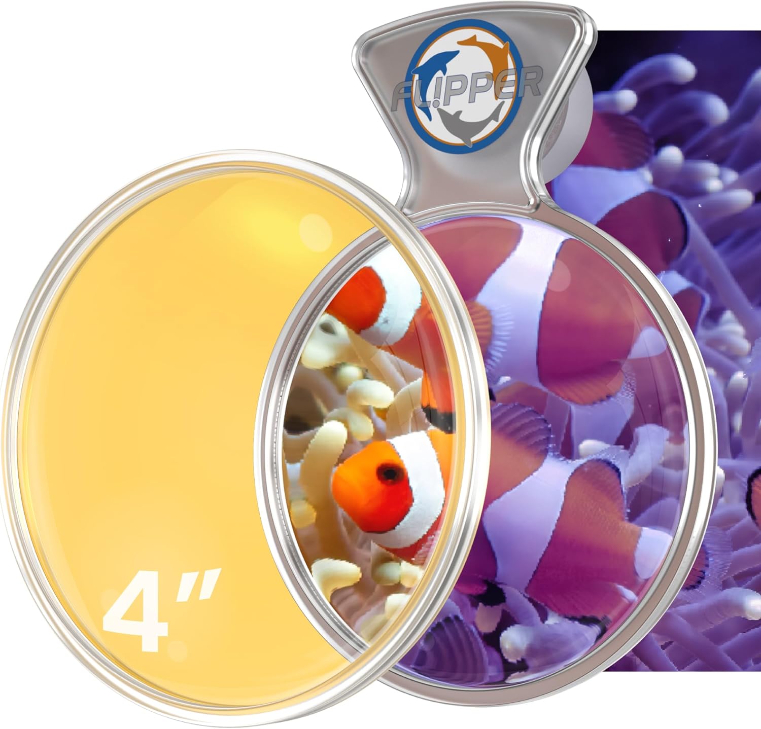 DeepSee Viewer Clear 4" - Orange Filter – Flipper Aquarium Products