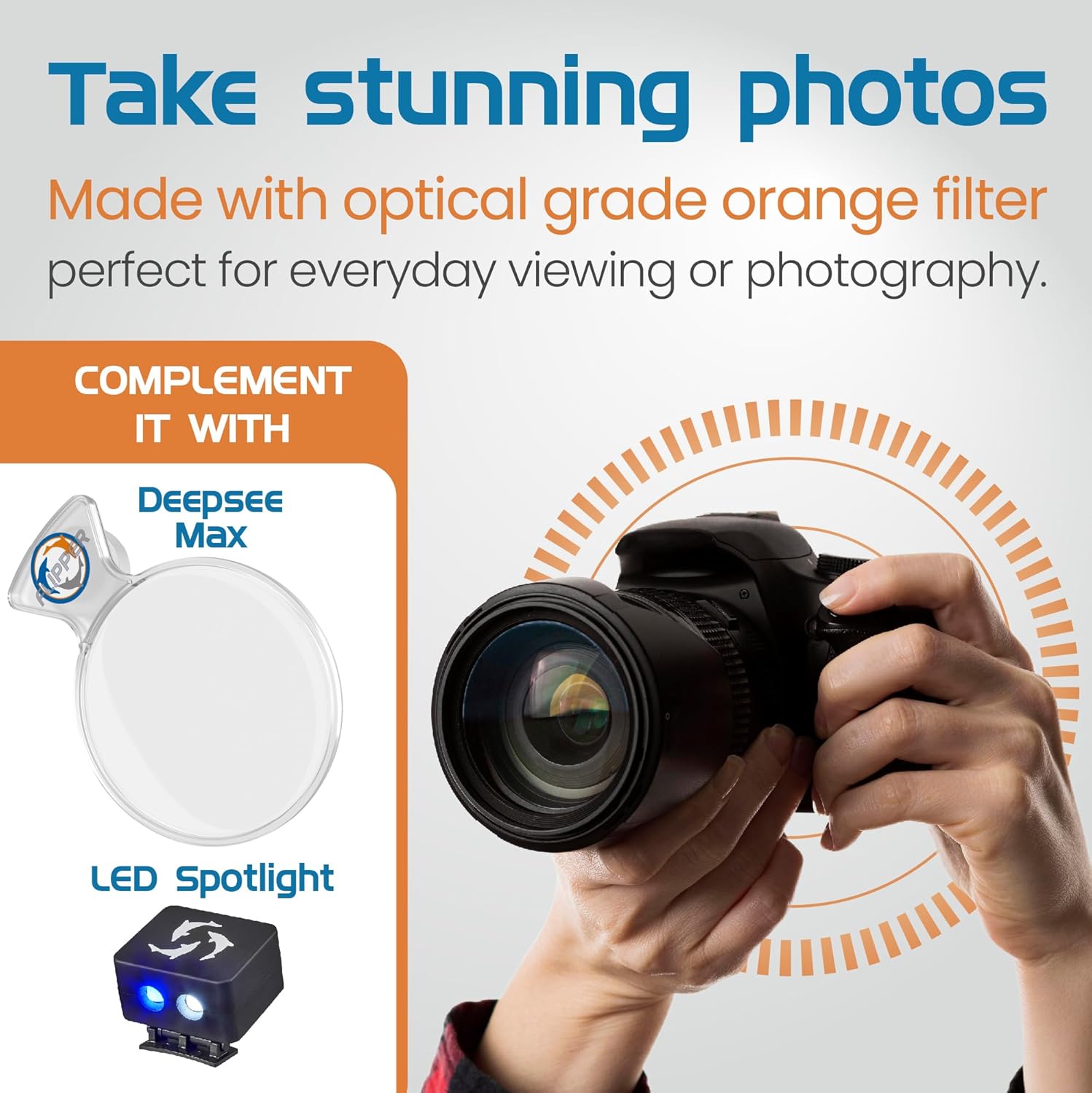 DeepSee Viewer Clear Max 5" - Orange Filter – Flipper Aquarium Products