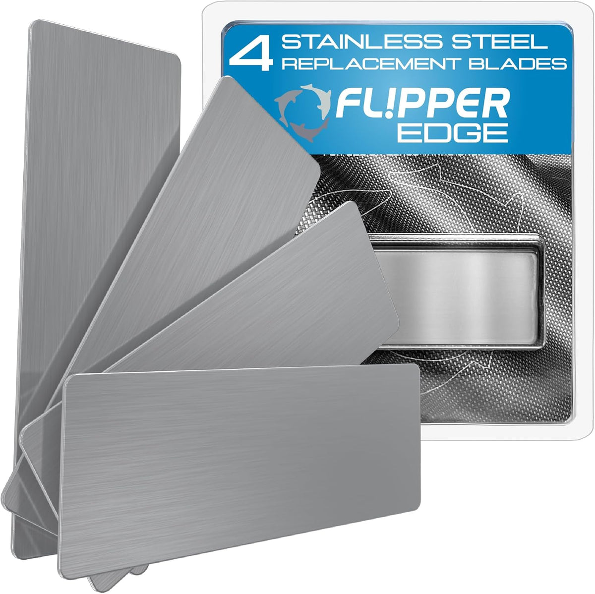 Flipper Edge Standard Stainless Steel Replacement Blades 4 Pack ...