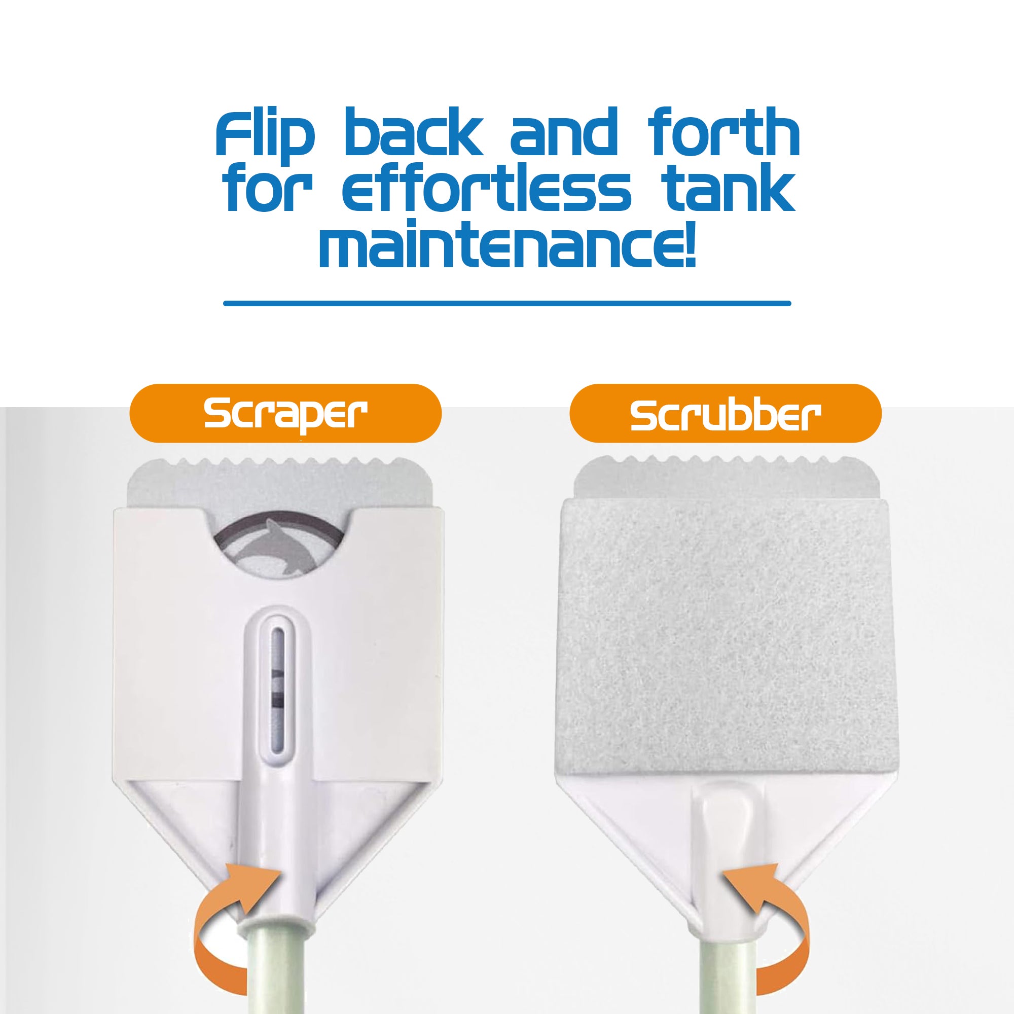 Flipper Platinum Aquarium Hand Scraper for Glass and Acrylic Tanks - 2 ...